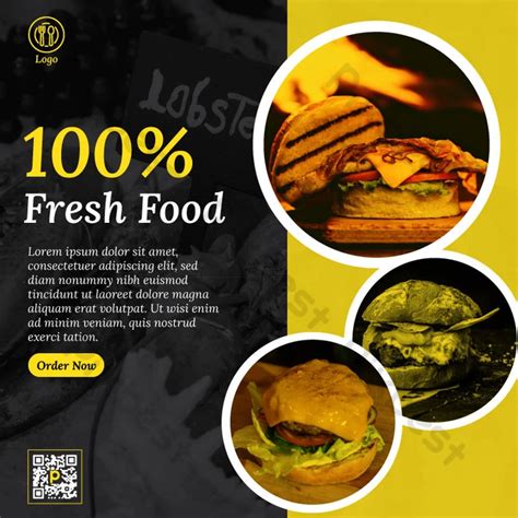 음식 소셜 미디어 포스트 디자인 Png Ai 무료 다운로드 Pikbest