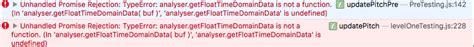 javascript analyser getfloattimedomaindata does not exist in safari stack overflow