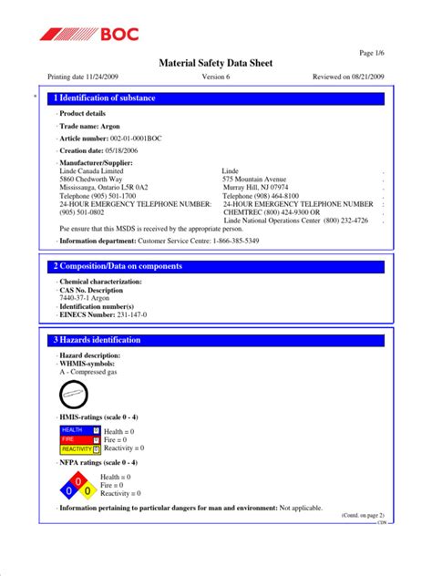 Argon En Boc Pdf Dangerous Goods Personal Protective Equipment
