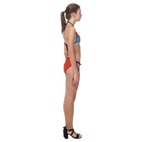 Diagonals Green Tetrad Custom Bikini Swimsuit Model S01 Id D953295