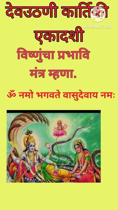 देवउठनी एकादशीला म्हणा हा मंत्र एकादशी देवउठनीएकादशी देवउठनी