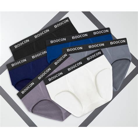 Boocon กางเกงในผู้ชาย เซ็ต 6ตัว เนื้อผ้านุ่มสบาย ขอบไม่ระคายเคือง กางเกงในผู้ผู้ใหญ่ ราคาถูกสุด