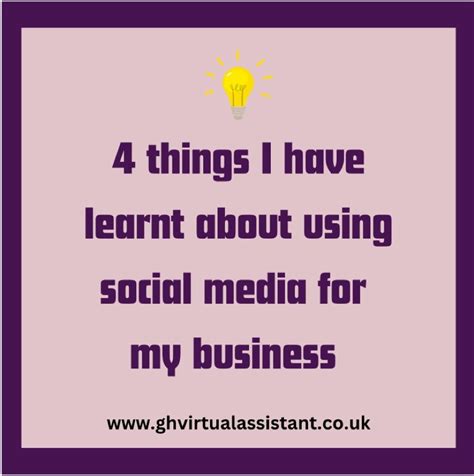 4 Things I Have Learnt About Using Social Media For My Business 💫 You