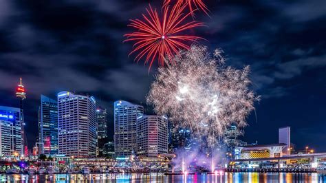 Darling Harbour Fireworks Sydney Australia Uhd 4k Wallpaper Pixelzcc