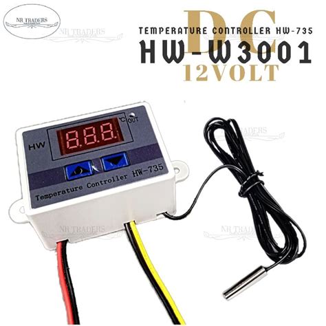 Dc 12v W3001 Led Temperature Controller 10a Thermostat Control Switch Probe Daraz Pk