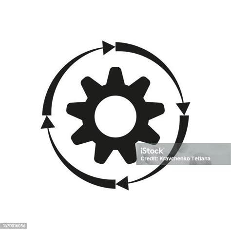 톱니바퀴 기어 설정 기호 선형 인포그래픽 벡터 그림입니다 개선에 대한 스톡 벡터 아트 및 기타 이미지 개선 로고 개발