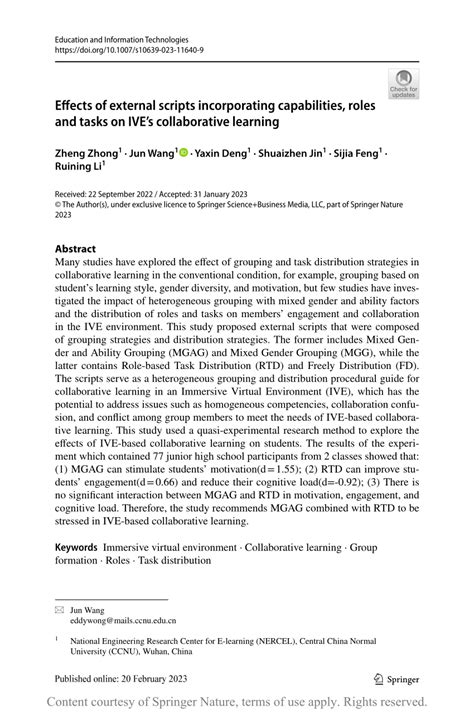 effects of external scripts incorporating capabilities roles and tasks