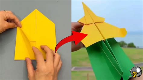 کاردستی آسان آموزش درست کردن موشک کاغذی تیز پرواز با سکوی پرتاب فیلو