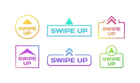 Premium Vector Swipe Up Icon Set Flat Style Vector Icons