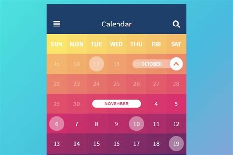 Calendar UI Design For Mobile Apps Examples And Inspiration