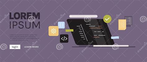 developing new software on laptop and freelance developer programming