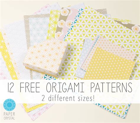12 Free Printable Origami Papers Paper Kawaii