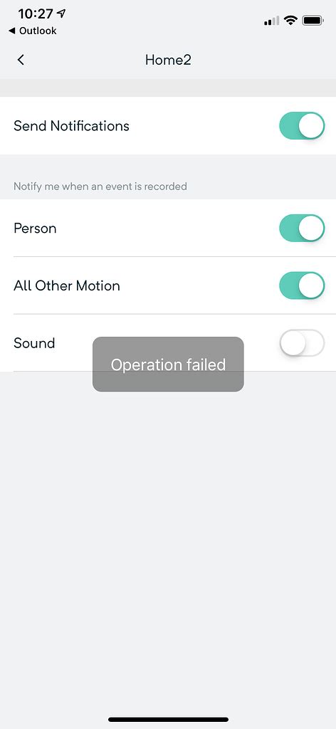 Notifications Operation Failed Cameras Wyze Forum