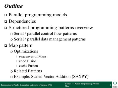 lecture 5 parallel programming patterns map parallel programming