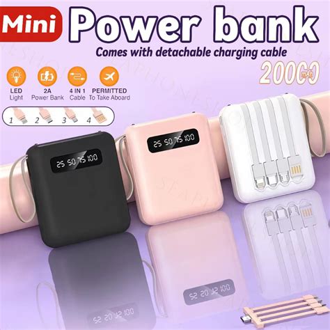 Jual Mini Size Powerbank Mah With Usb Fast Charging Lightweight Led Senter Display Power