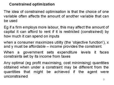 Lecture 5 Optimization With Equality Constraints Constrained Optimization