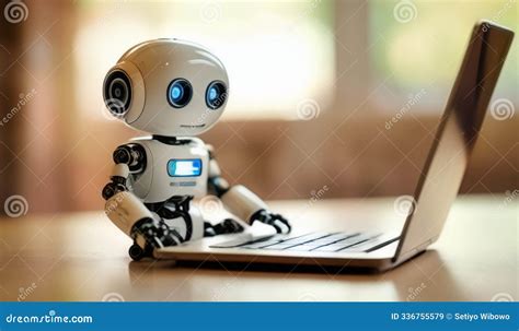 future robots made with computer technology stock image image of