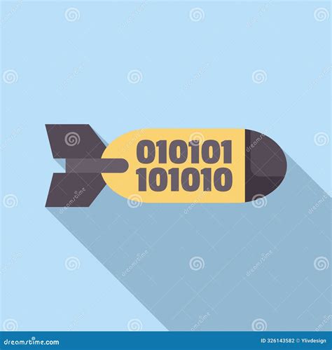 Binary Code Bomb Representing Digital Warfare And Cyber Attacks Stock