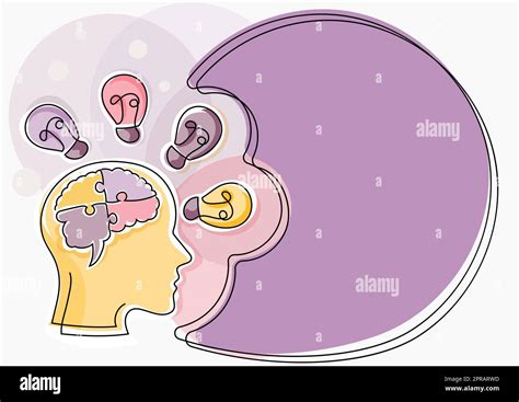 Man With Puzzled Brain Thinking New Brilliant Ideas Shown On