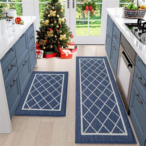 Beqhause Kitchen Rugs Washable Kitchen Mats For Floor Non