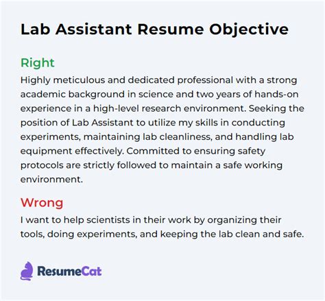 Top 16 Lab Assistant Resume Objective Examples Resumecat