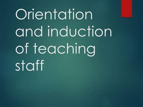 Induction And Orientation Pdf