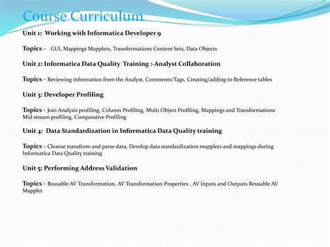 Informatica Data Quality Training Pptx