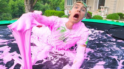 Bubble Gum On Trampoline Super Sticky Youtube