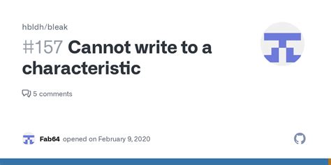 Cannot Write To A Characteristic Issue Hbldh Bleak GitHub