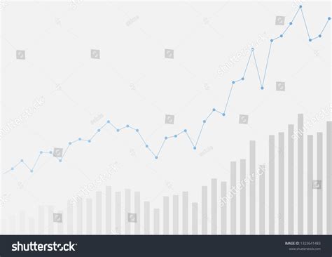 Abstract Growing Financial Graph Chart Background Stock Vector Royalty Free 1323641483