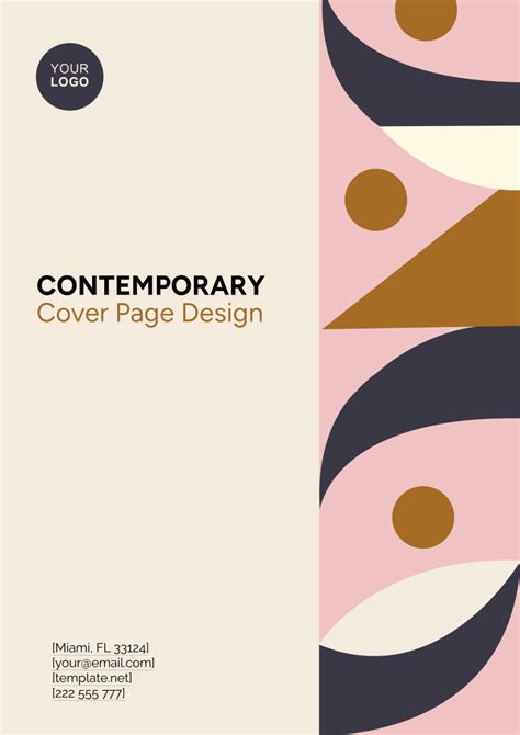 Contemporary Cover Page Design Template Edit Online And Download Example