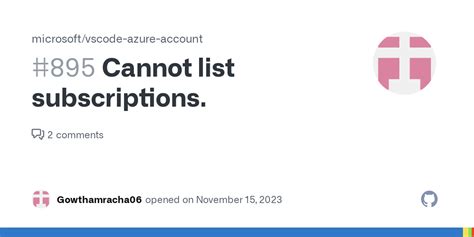 Cannot List Subscriptions · Issue 895 · Microsoftvscode Azure Account · Github