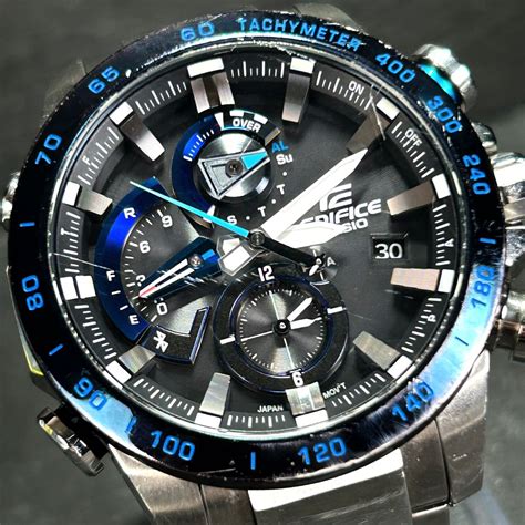 【目立った傷や汚れなし】【13482】casio カシオ 腕時計 Edifice エディフィス Tough Solar Eqb 501 ブルー