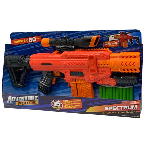 Dart Zone Adventure Force Spectrum Red Motorized Clip Fed Blaster Oztoystore