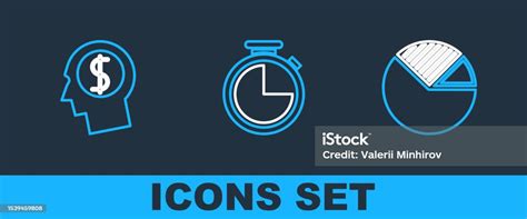 선 파이 차트 인포그래픽 사업가 계획 및 스톱워치 아이콘을 설정합니다 벡터 개념에 대한 스톡 벡터 아트 및 기타 이미지 개념