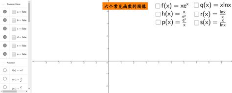 六个常见超越函数图像 Geogebra