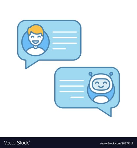 Support Chatbot Color Icon Royalty Free Vector Image