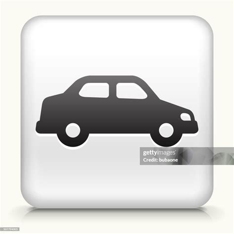 Square Button With Car Royalty Free Vector Art High Res Vector Graphic