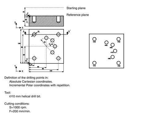 Solved Write Cnc Code For The Given Part Starting Plane Reference