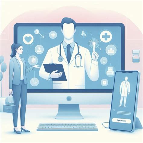 Premium Photo Virtual Medical Consultation Illustration Doctor And
