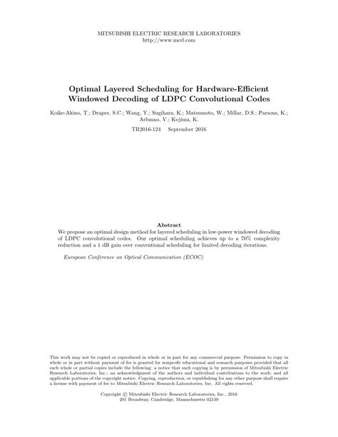 Pdf Optimal Layered Scheduling For Hardware Efficient Windowed