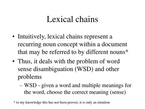 Ppt Lexical Chains For Summarization Powerpoint Presentation Free Download Id3045109