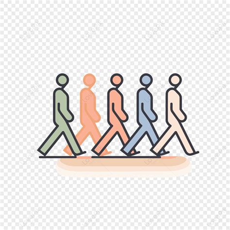 함께 걷는 사람들의 벡터 이미지행진ui스케치 Png 일러스트 무료 다운로드 Lovepik