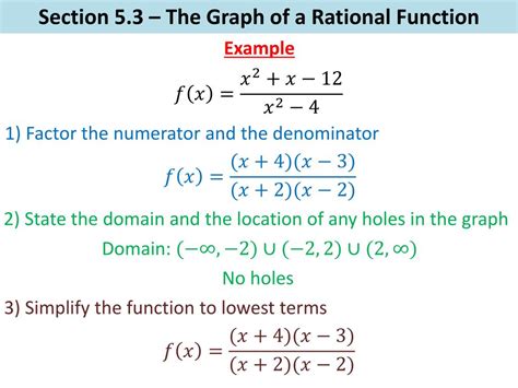PPT Section 5 3 The Graph Of A Rational Function PowerPoint Presentation ID 2523305