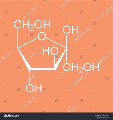 Haworth Projection Structures Sugar Molecular Formula Stock Vector