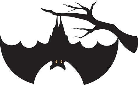 Bat Hanging On A Tree Branch 12789492 Vector Art At Vecteezy