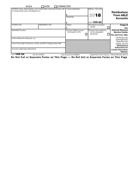 Irs Form 1099 Qa 2018 Fill Out Sign Online And Download Fillable