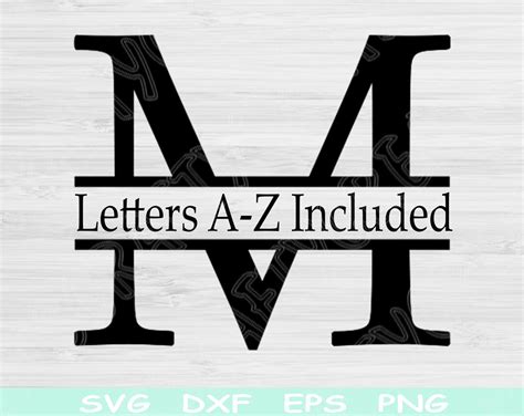 Split Monogram Svg Split Letter Svg Alphabet Svg Files For Cricut
