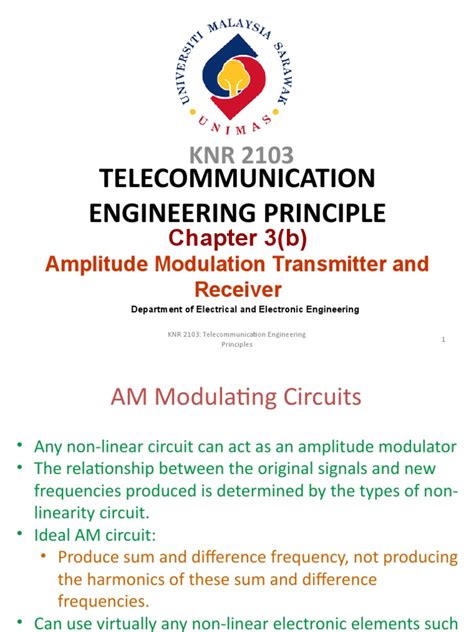 Chapter 3 B Amplitude Modulation Transmitter And Receiver Pdf