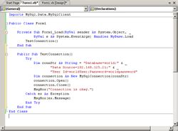 Accessing Mysql On Vb Net Part Create Connection